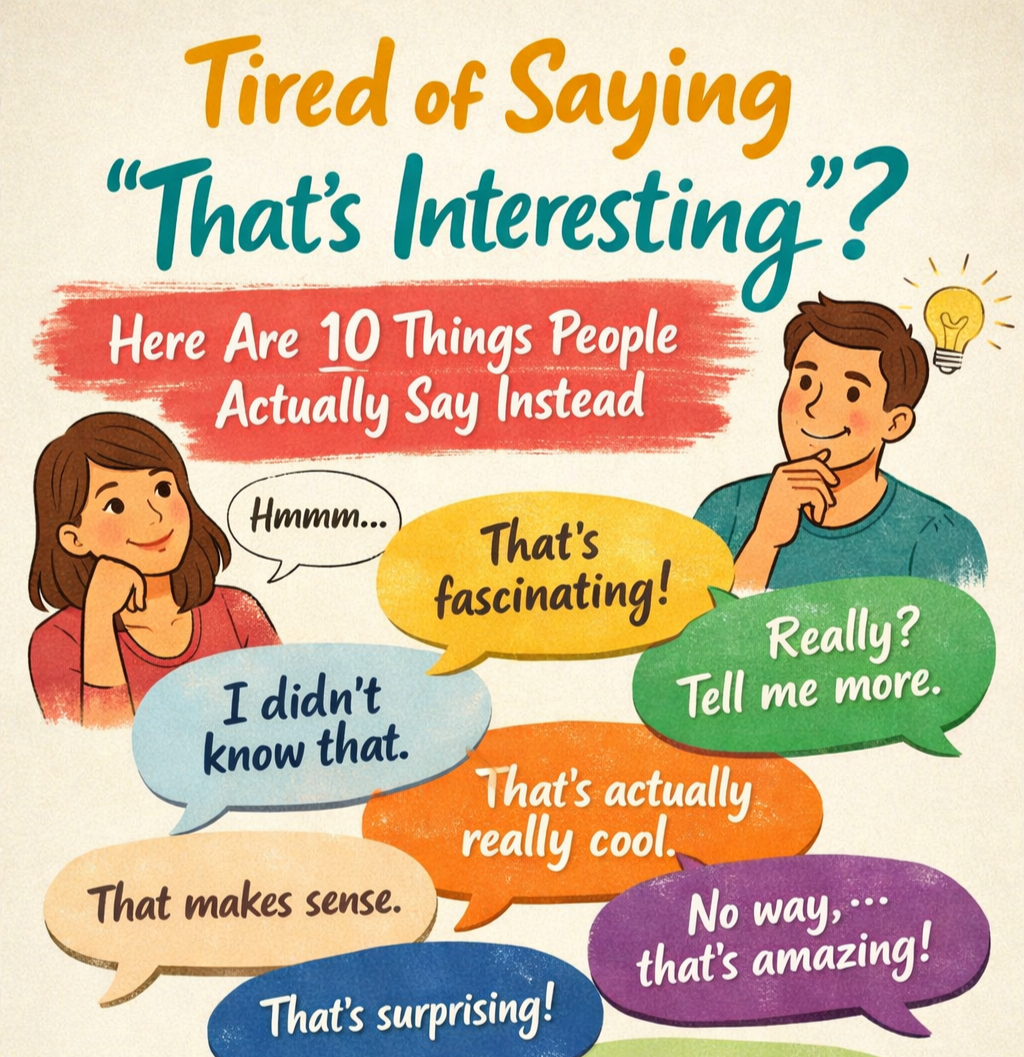 Tired of Saying “That’s Interesting”? Here Are 10 Things People ...